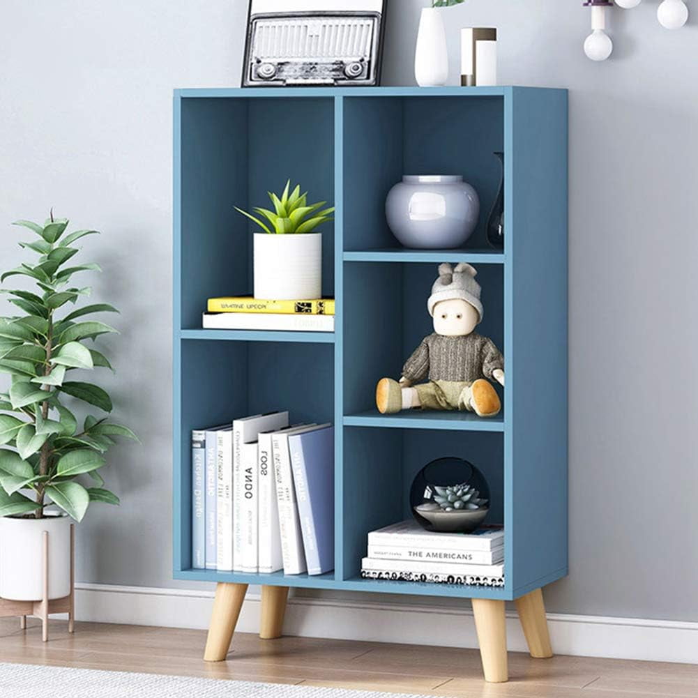 Wooden Open Shelf Bookcase - 3-Tier Floor Standing Display Cabinet Rack ...