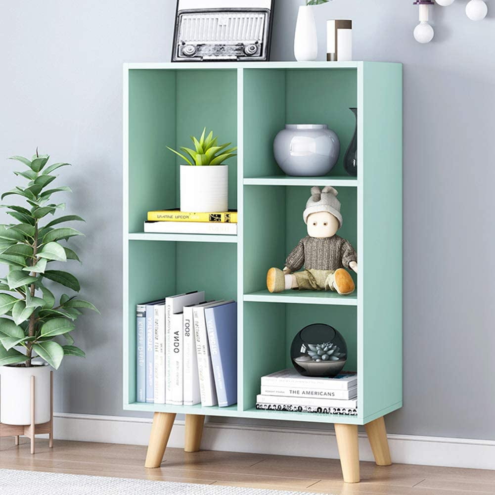 Wooden Open Shelf Bookcase - 3-Tier Floorstanding Display Cabinet Rack ...