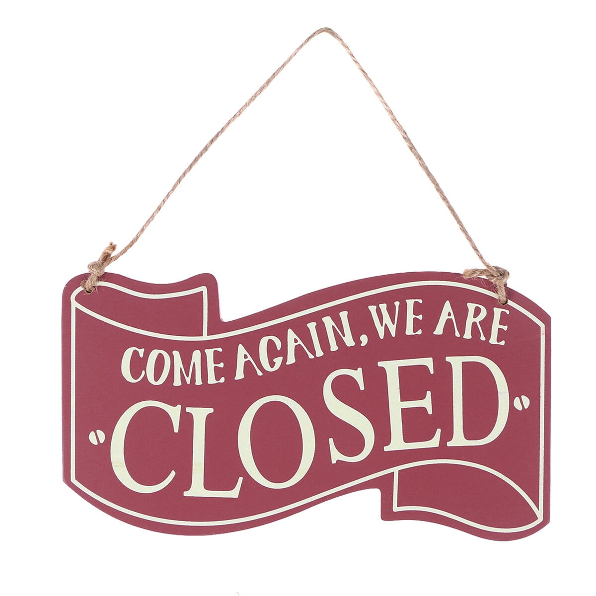 Wooden Open and Closed Two Sided Sign with Rope for Hanging Vintage ...