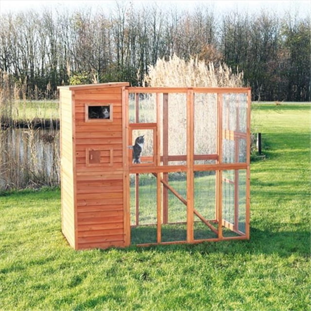 Wooden Outdoor Cat Run - Walmart.com