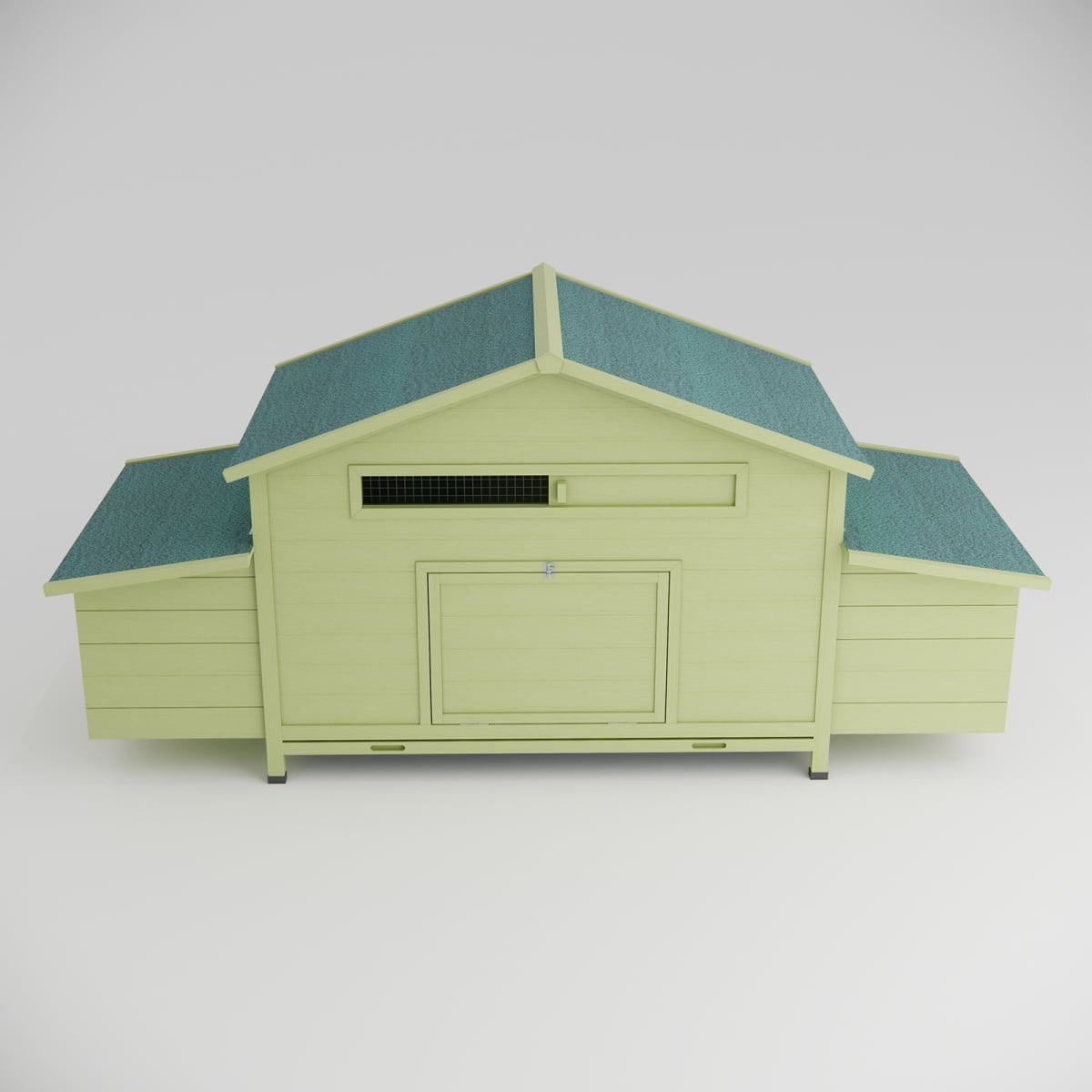 Wooden Outdoor Chicken Coop & Hen House, Spacious Poultry Cage with 2 ...