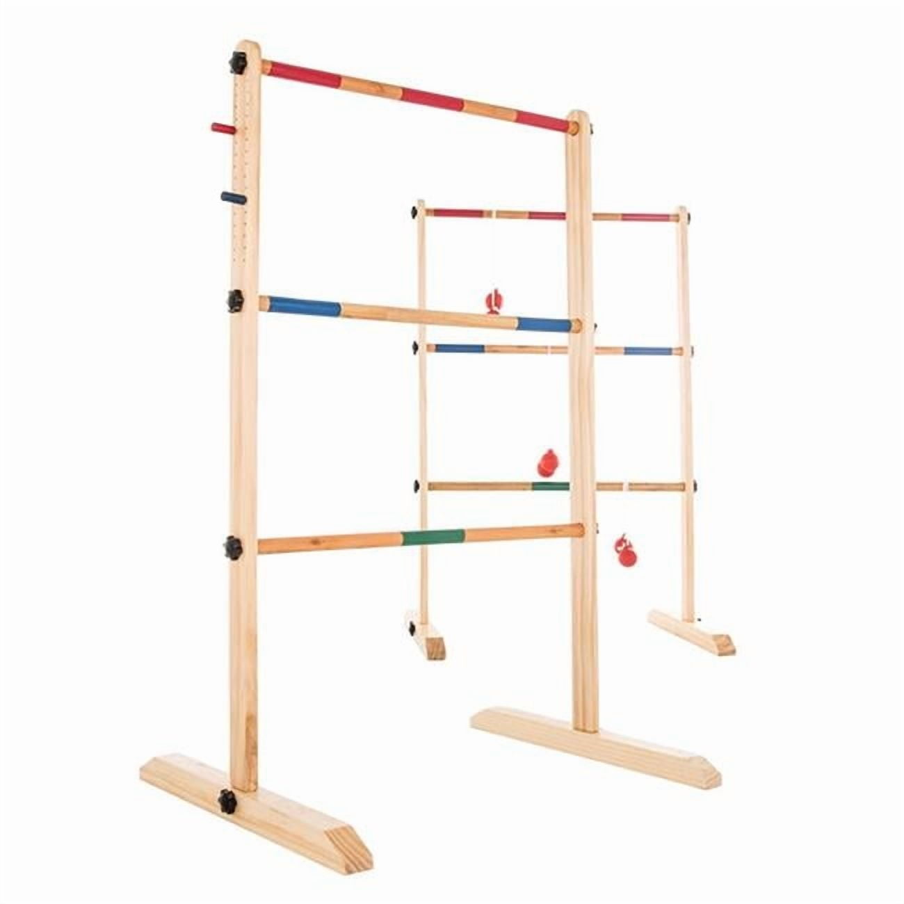 Wooden Outdoor Ladder Toss Game Set with 6 Bolas & Storage Bag ...