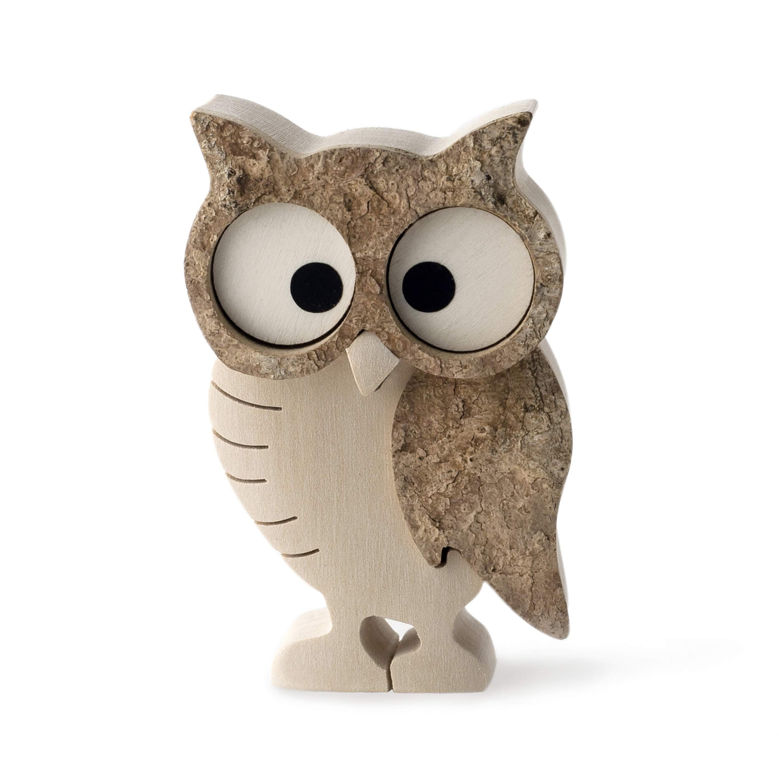 Wooden Owl Figurines Home Decorations - Rustic Owl Statue - Gift for ...
