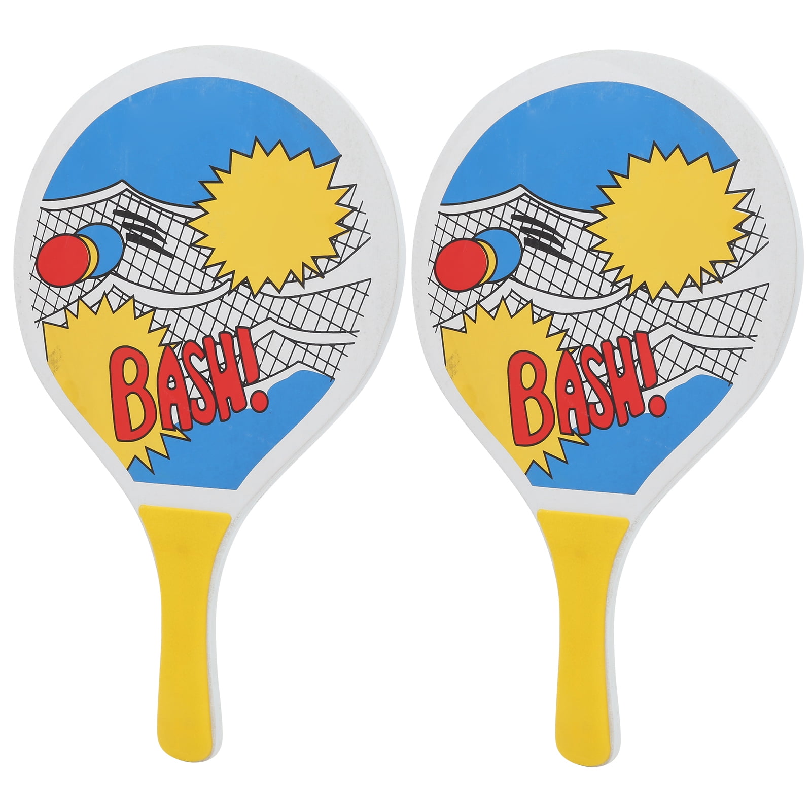 Wooden Paddle & Ball Set for Indoor-Outdoor Play Beach Tennis Fun ...