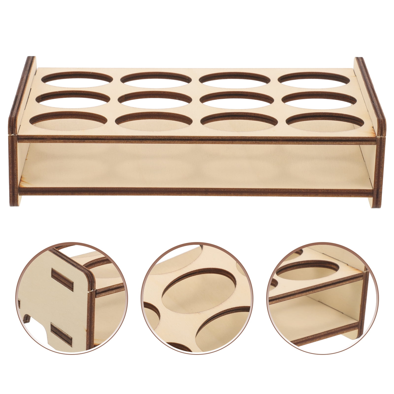 Wooden Paint Rack Storage Stand Pigment Holder Home Ink Bottle Rack ...