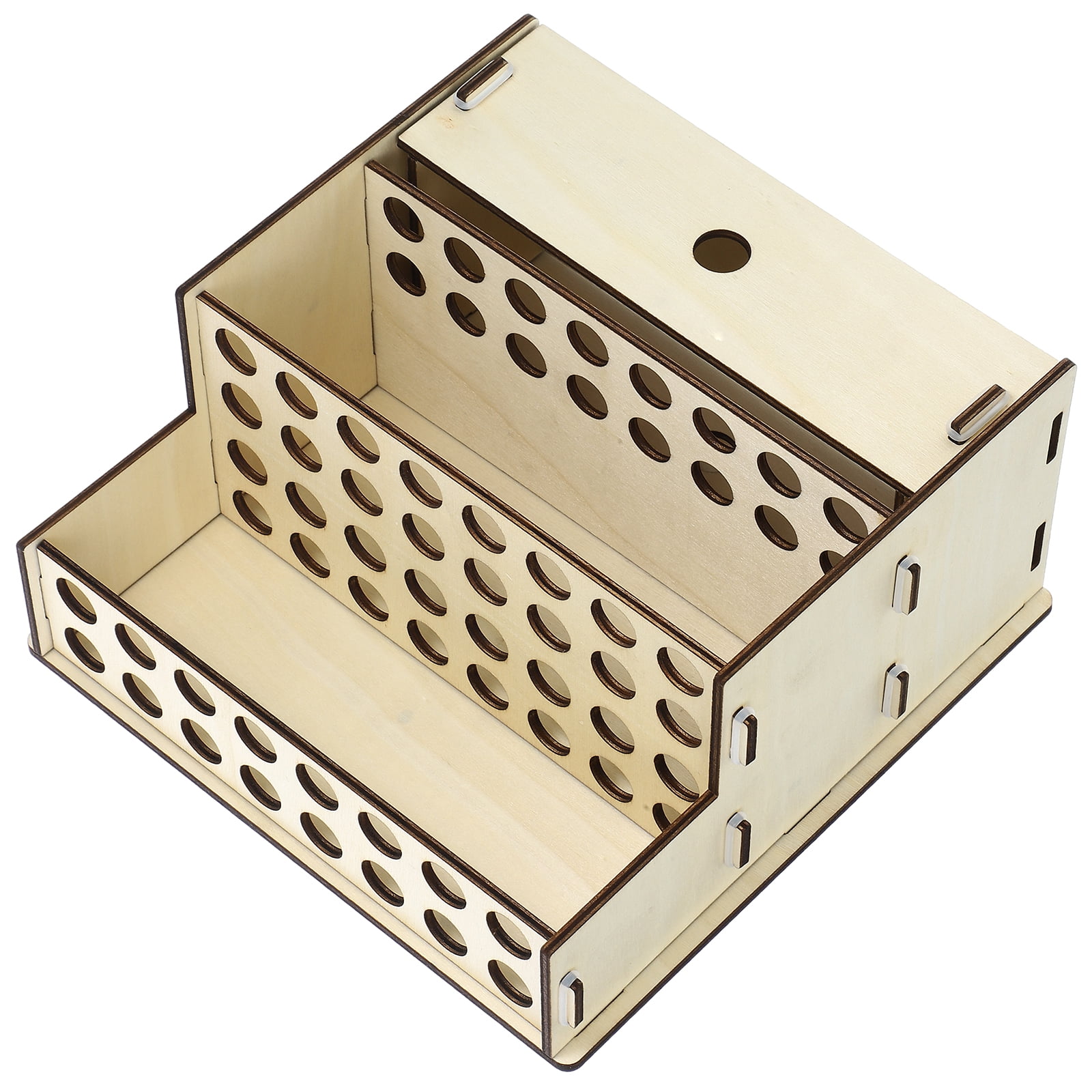 Wooden Paintbrush Storage Box Paint Brushes Paintbrush Rack Colored ...