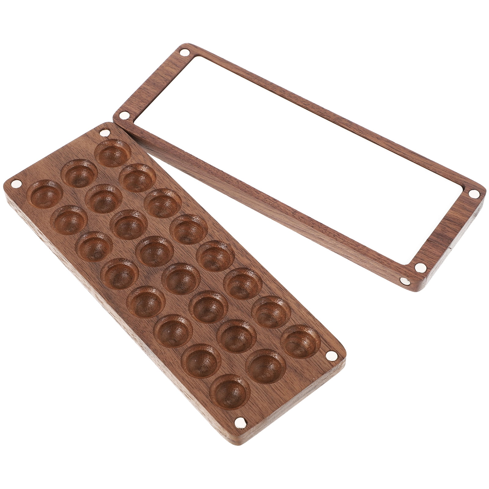 Wooden Palette Kids Travel Tray Watercolor Pigment Mixing Case Holder ...