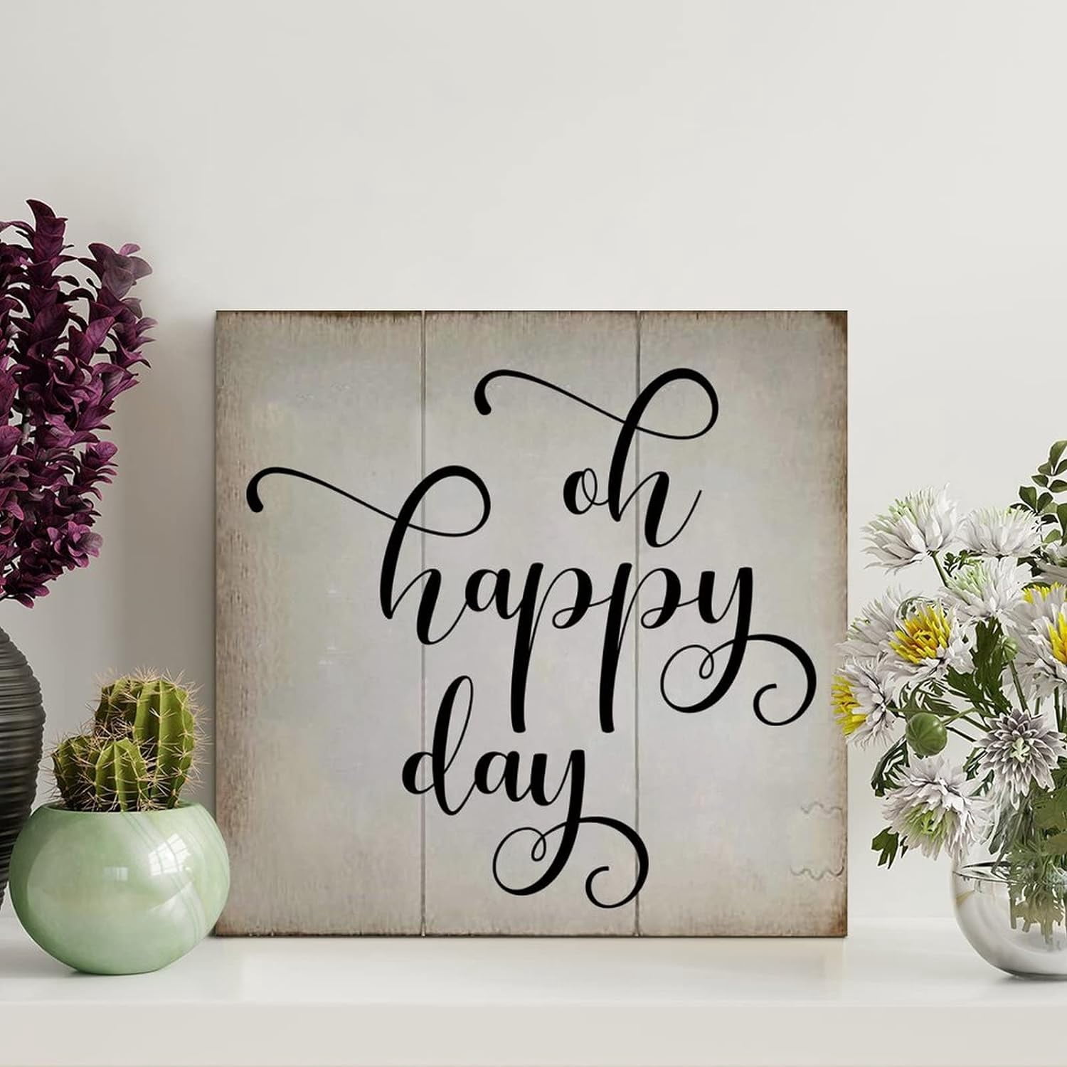 Wooden Pallet Sign Oh Happy Day Wall Sign With Inspirational Quotes ...