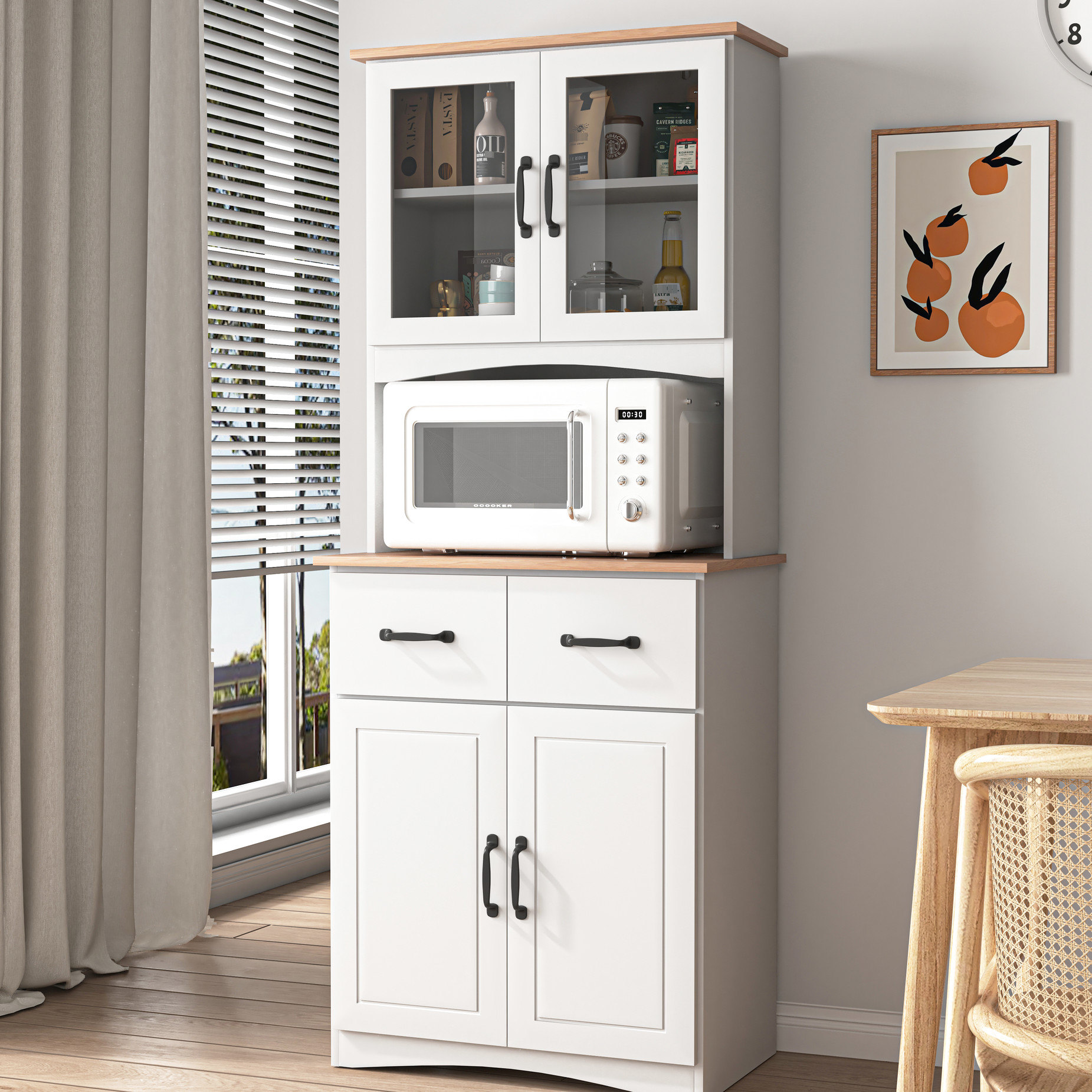 Wooden Pantry Room Cabinet | Store Dishes, Towels and Appliances ...