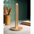 Wooden Paper Towel Holder Countertop, Fits Jumbo Roll - Solid Beechwood ...