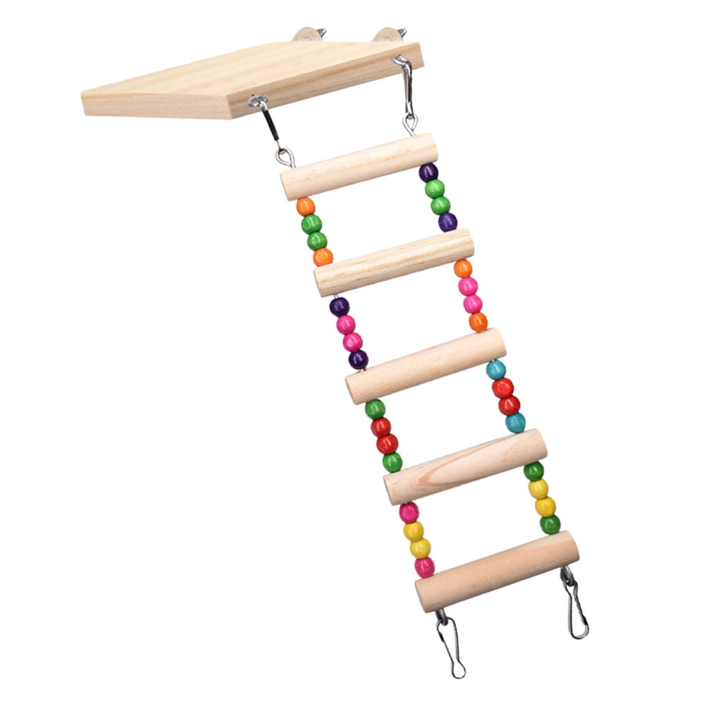 Wooden Parrot Climbing Ladder Swing Parrot Ladder Bird Swing Training ...
