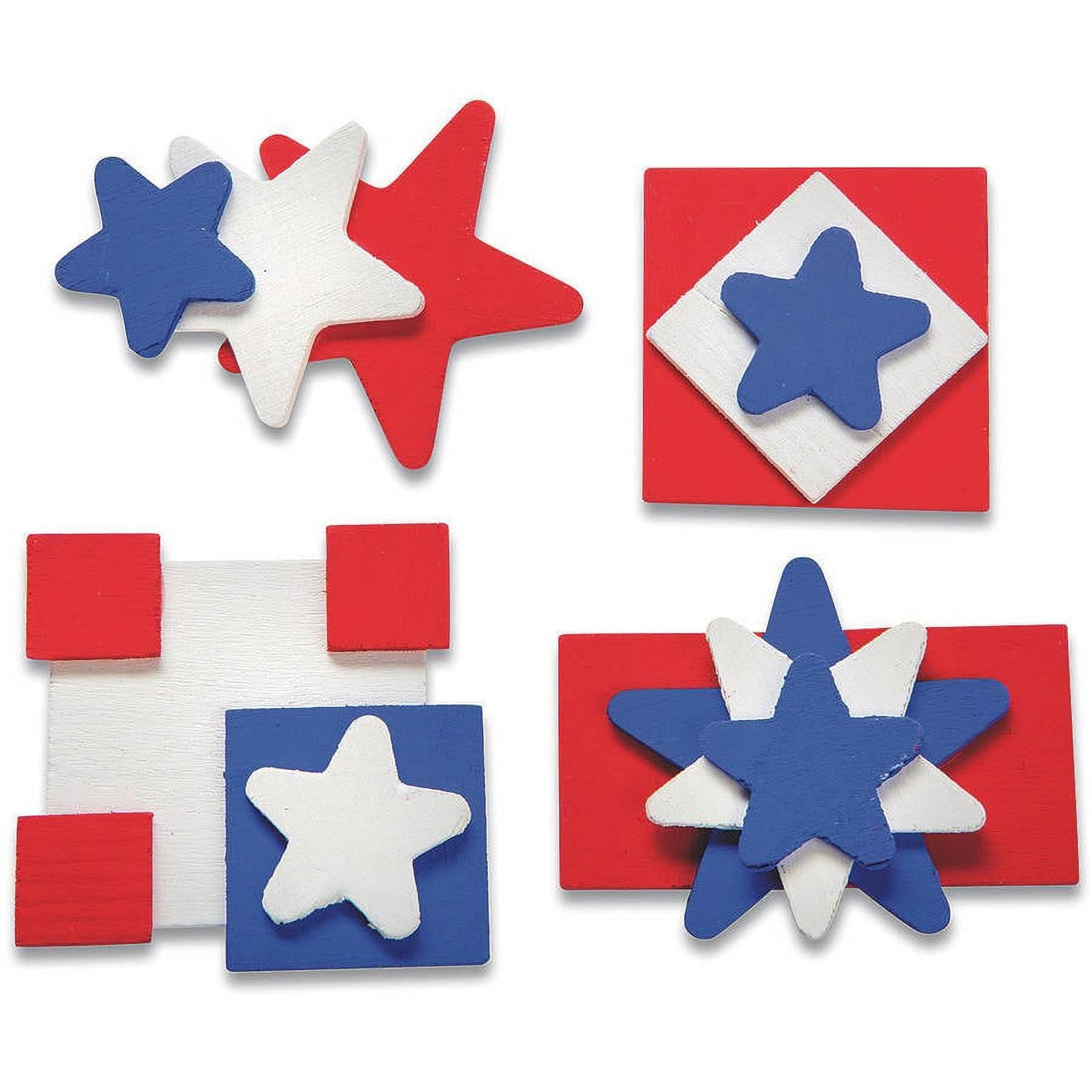 Wooden Patriotic Pins, Pack of 48 - Walmart.com