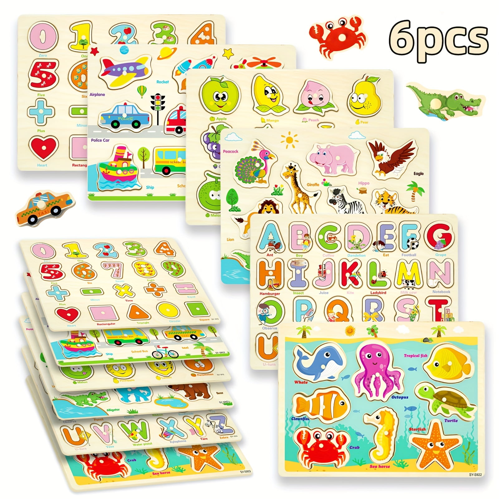 Wooden Peg Puzzle Educational Toy Wooden Peg Puzzle Educational Toy ...