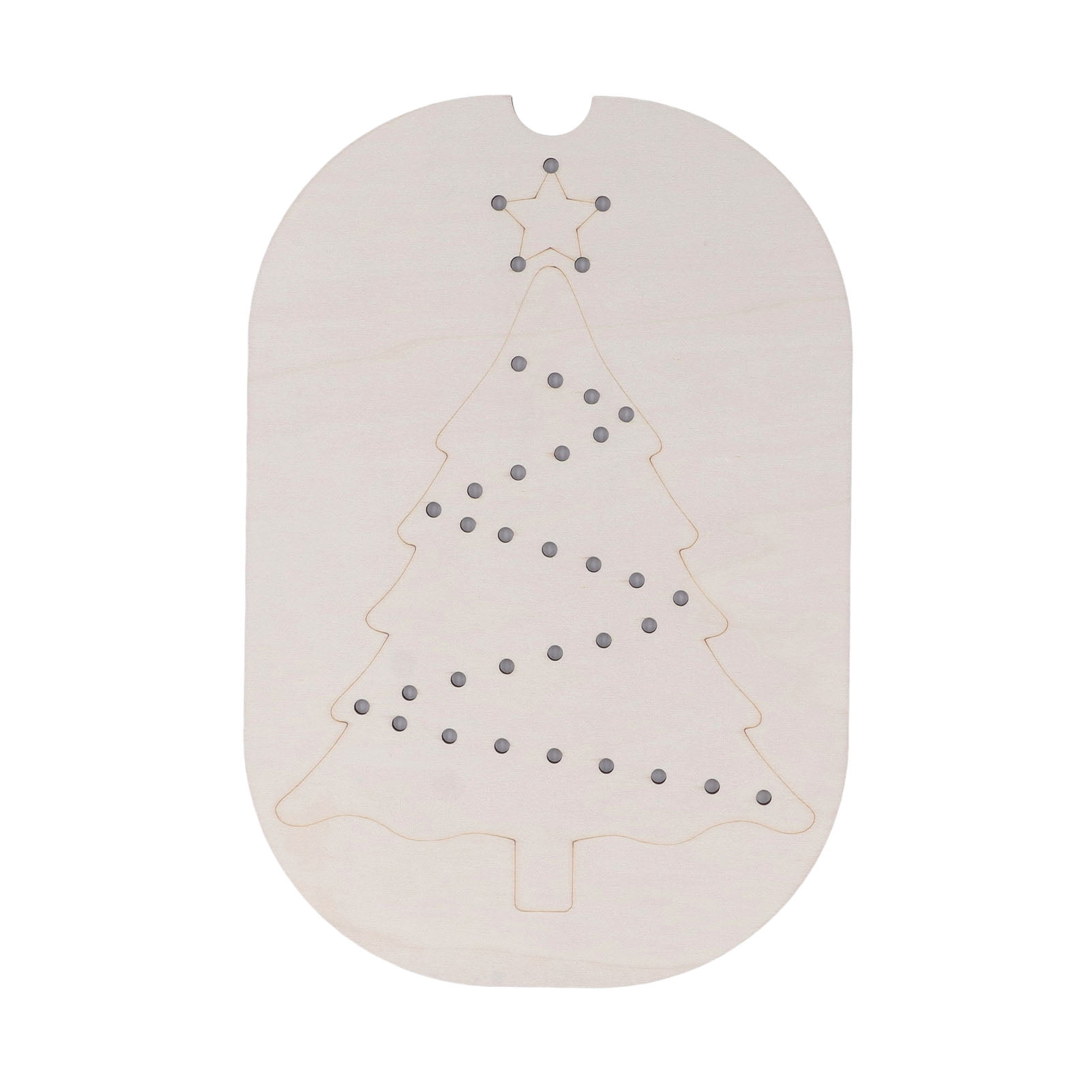 Wooden Peg Puzzle Game Board Christmas Tree Pattern Early Education ...