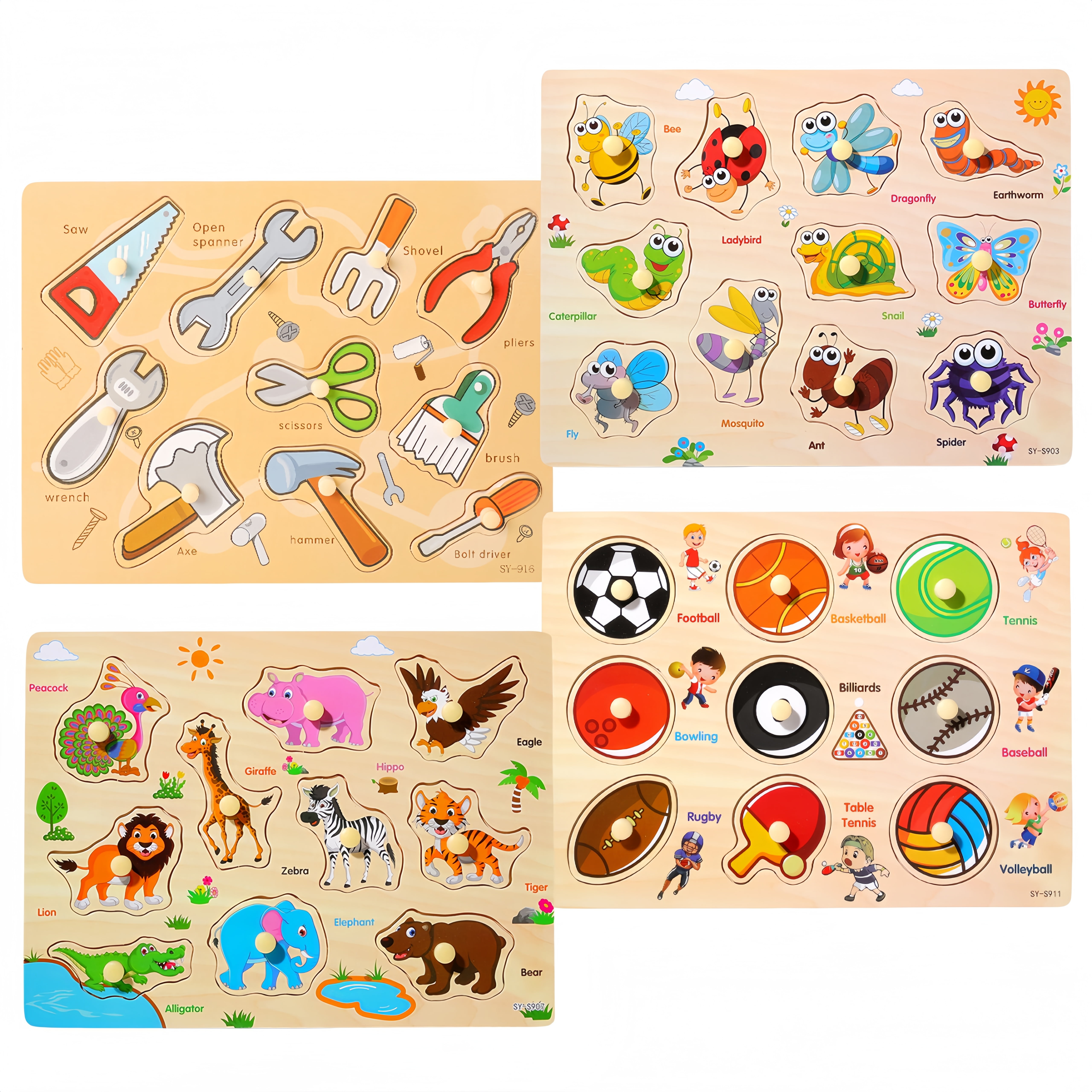 Customer reviews for BKSDUEH Wooden Peg Puzzle for Toddlers 2 3 4 Years ...