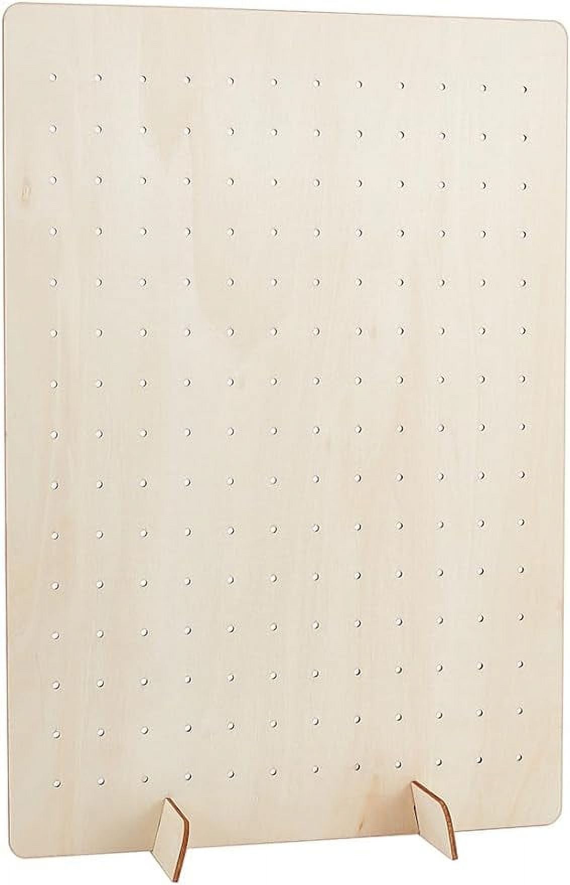 Wooden Pegboard Display Stand 16.9 x 11.8 Inch Wood Retail Rack ...