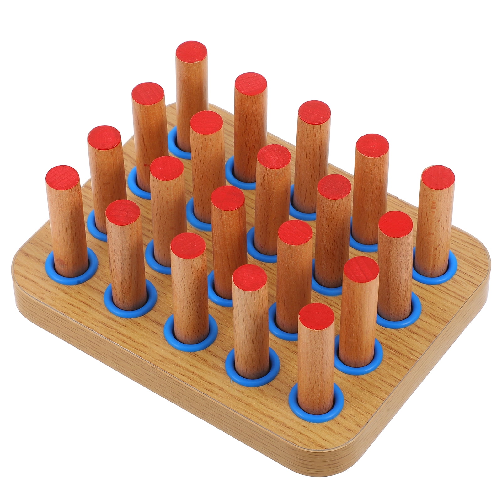 Wooden Pegboard for Finger Dexterity Exercises Pegs and Peg Board for ...