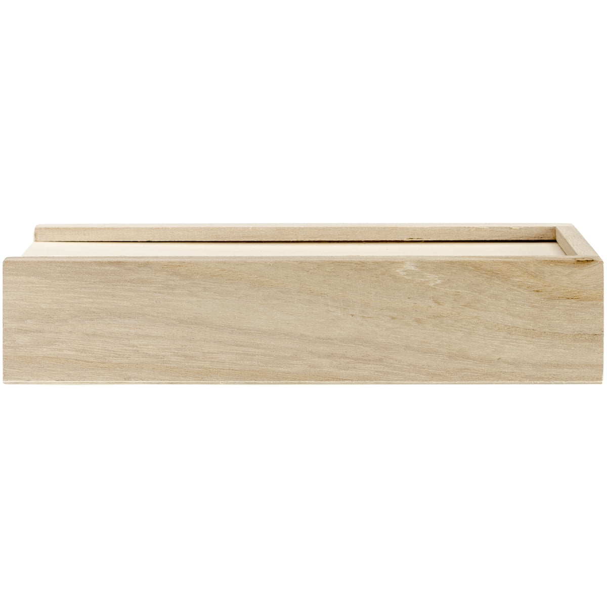 Wooden Pen & Pencil Box W/Sliding Lid-1.625"X8"X2.5" - Walmart.com