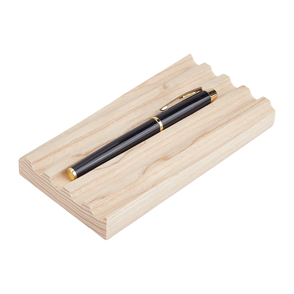 Wooden Pen Tray Pen Display Stand Wave-Shaped Pens Holder Desk Pencil ...