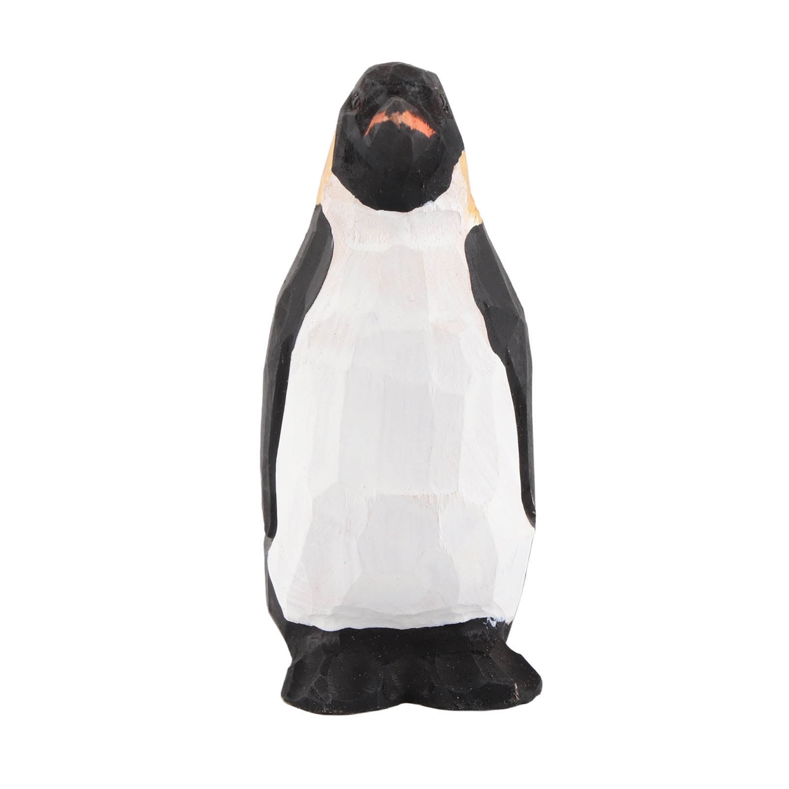 Wooden Penguin Statue Cute Vivid Hand Painted Penguin Figurine Penguin ...
