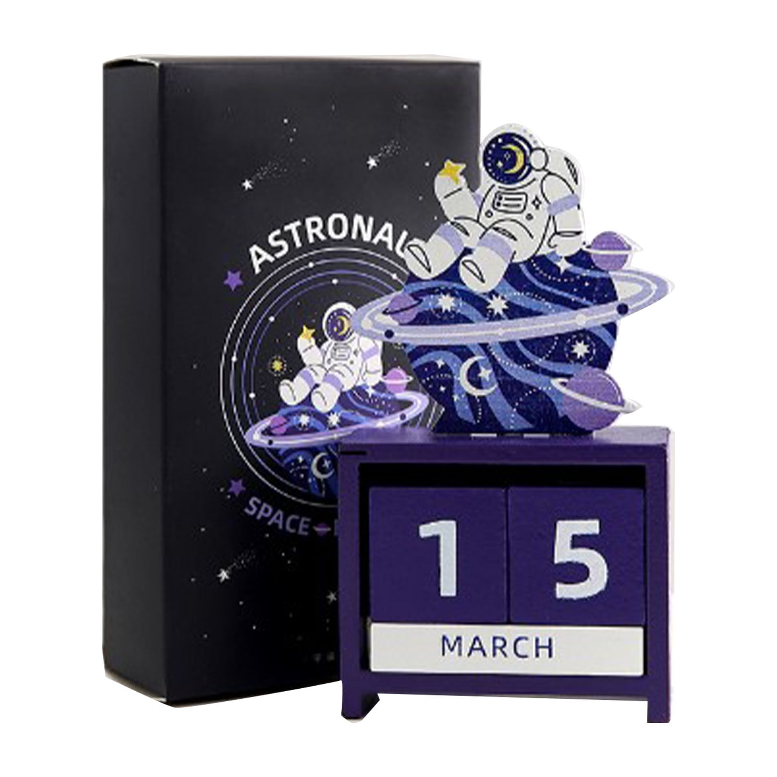 Wooden Perpetual Calendar Countdown Month Date Block Cubes Calendar ...