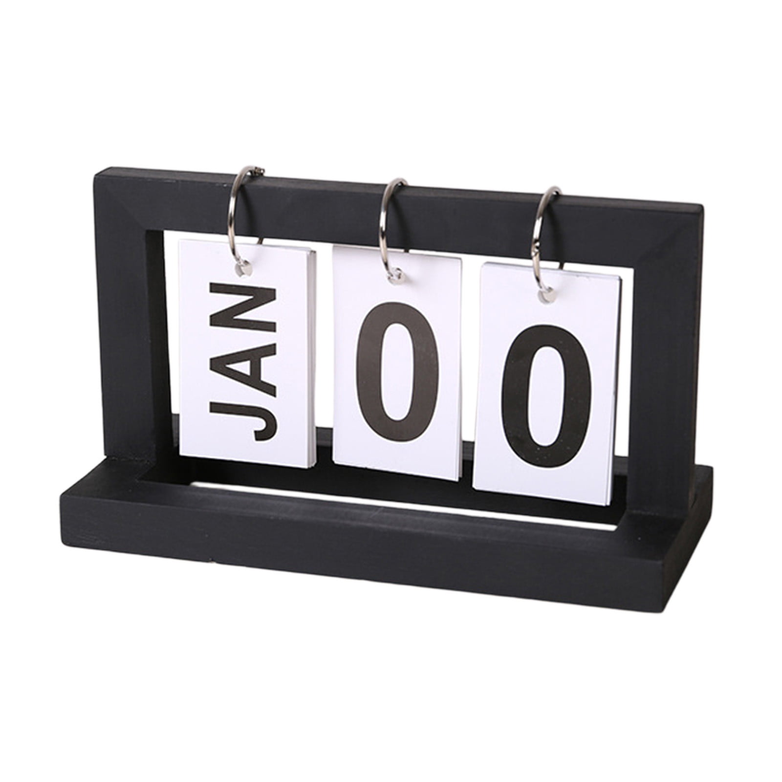 Wooden Perpetual Desk Calendar, Wood Desktop Perpetual Flip Calendar ...