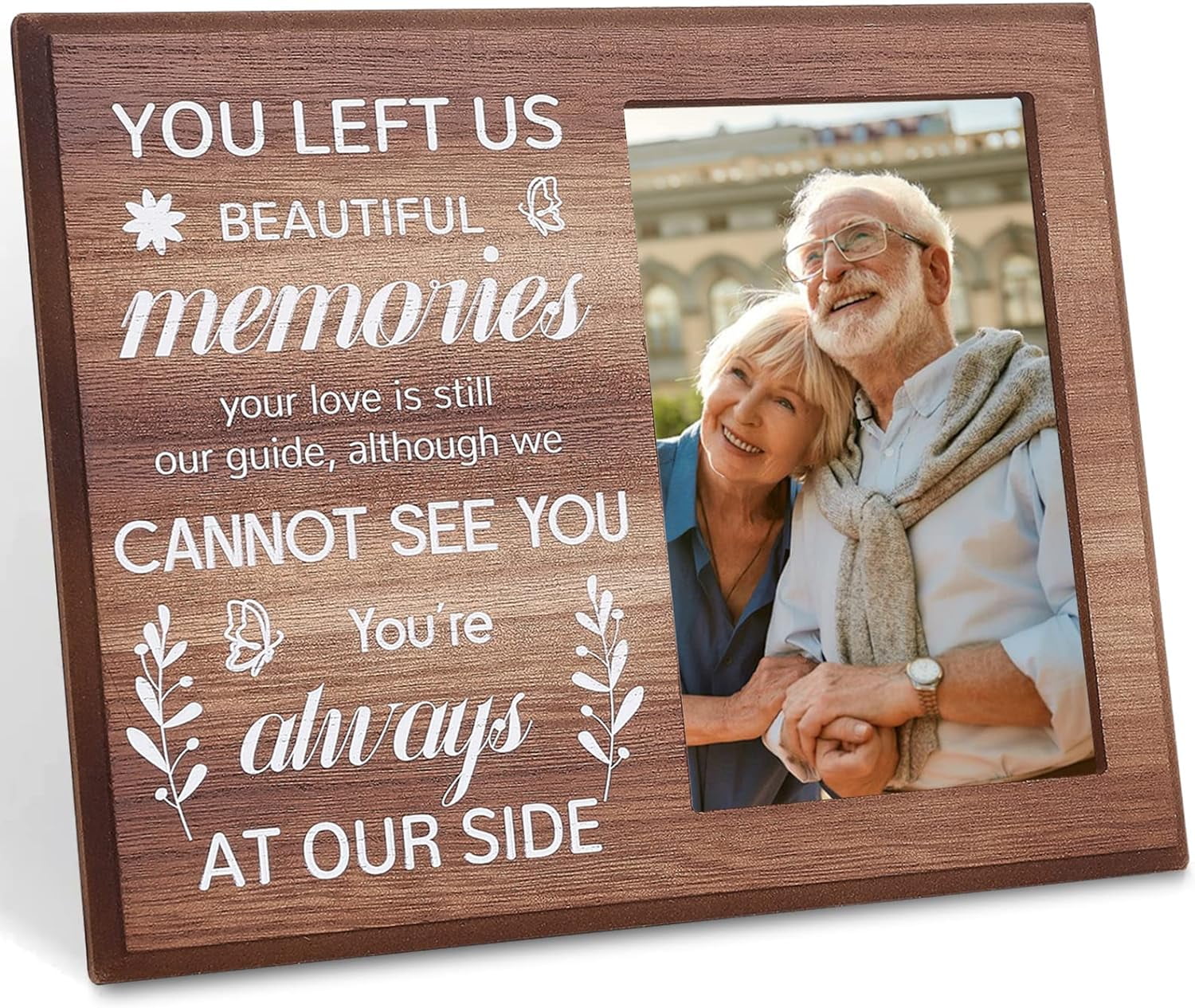 Wooden Personalized Memorial Picture Frame 4x6 Inches Photo Your Love ...