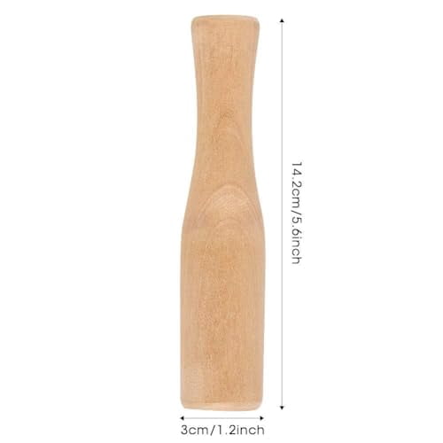 Wooden Pestle, 2Pcs Hardwood Grinder Pestle Wooden Muddler Food ...