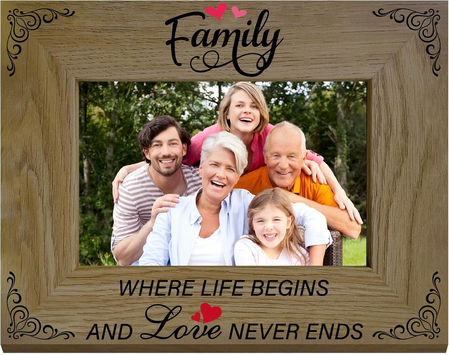 Wooden Photo Frame 4 x 6 Standing Wall Mounted Vintage Desktop Wall ...