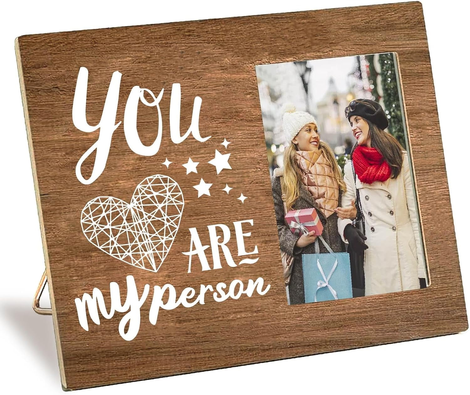 Wooden Photo Frame 4 x 6 Standing Wall Mounted Vintage Rustic Decor ...