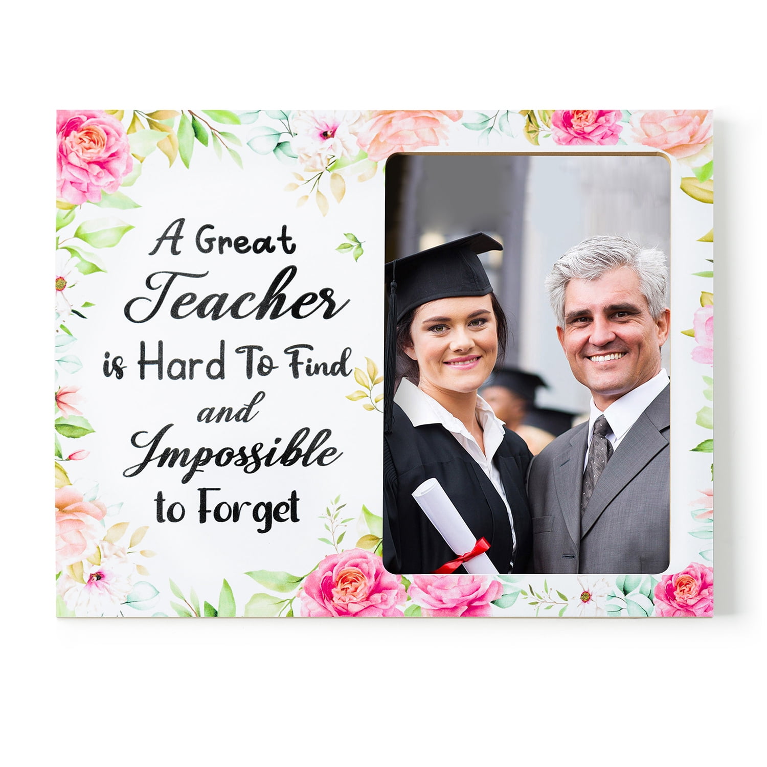 Wooden Photo Frames Includes Colourful Flowers Teacher Appreciation ...
