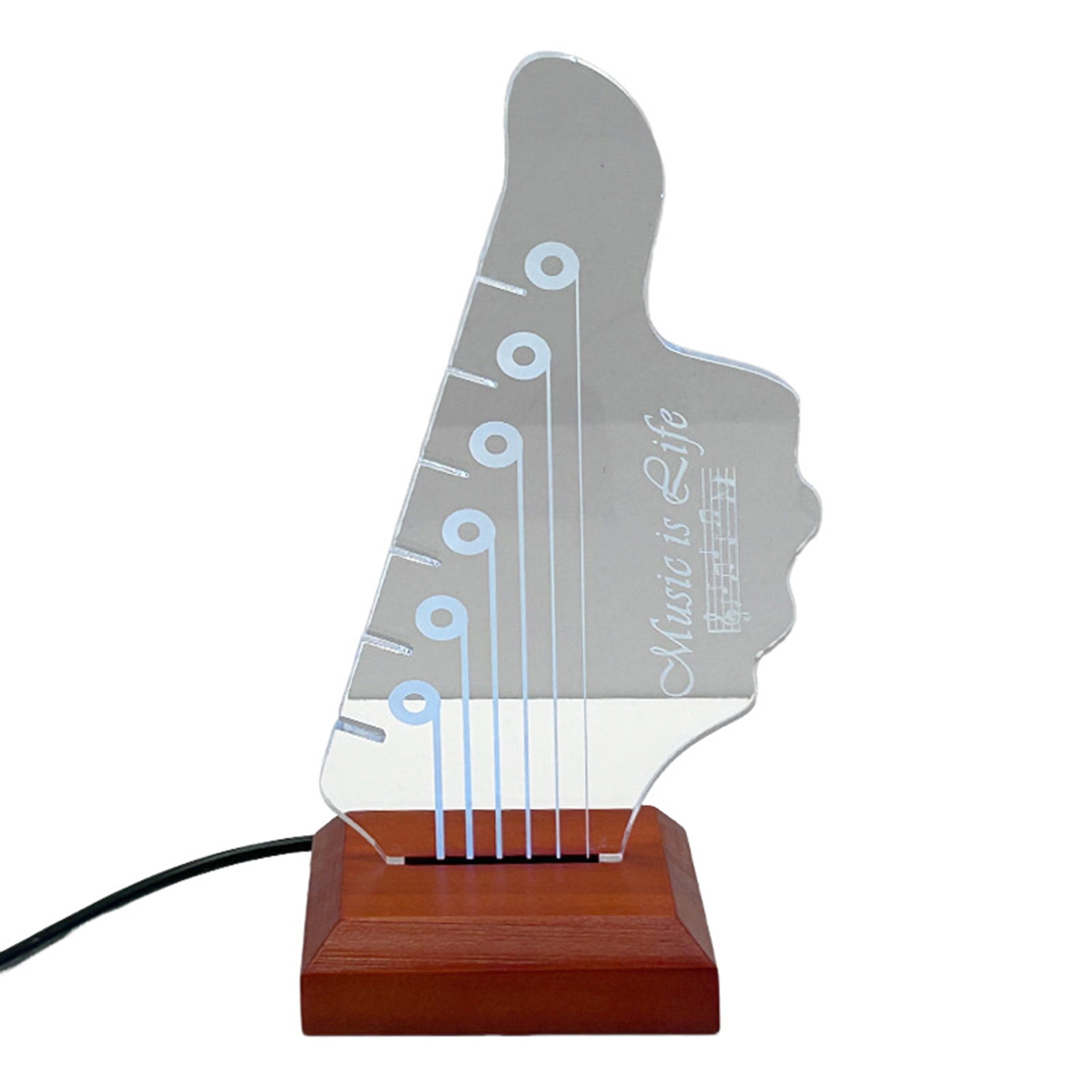 Wooden Pick Display Case Light-up Guitar Pick Holder Acrylic Display ...