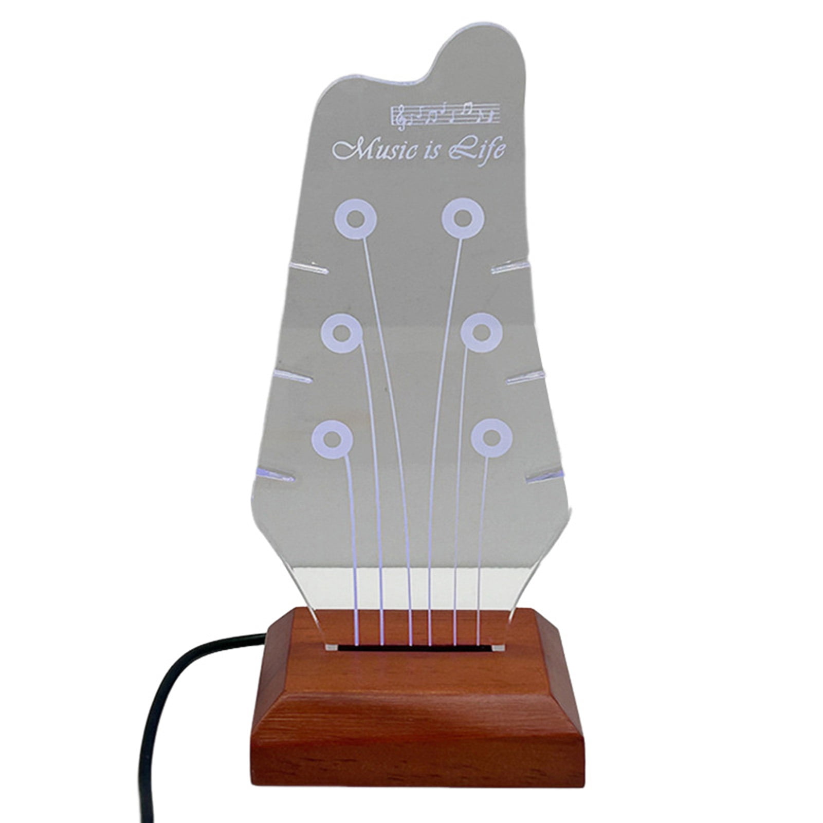 Wooden Pick Display Case Light-up Guitar Pick Holder Acrylic Display ...