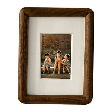 Mainstays 5x7 Matted to 4x6 Rounded Wood Tabletop Picture Frame ...