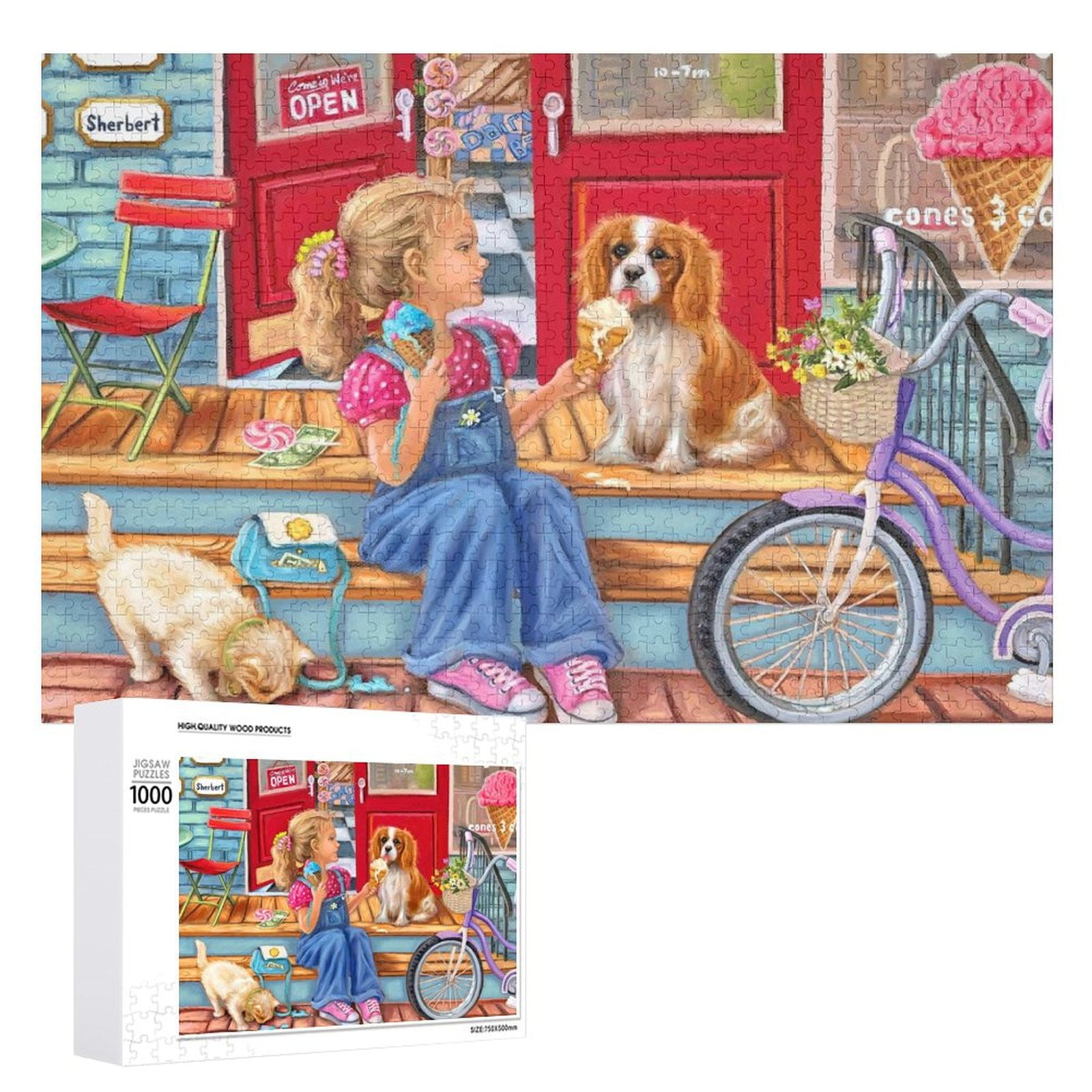 Wooden Picture Puzzle 1000 Piece Puzzles for Kids Pay Day Cones Puzzles ...