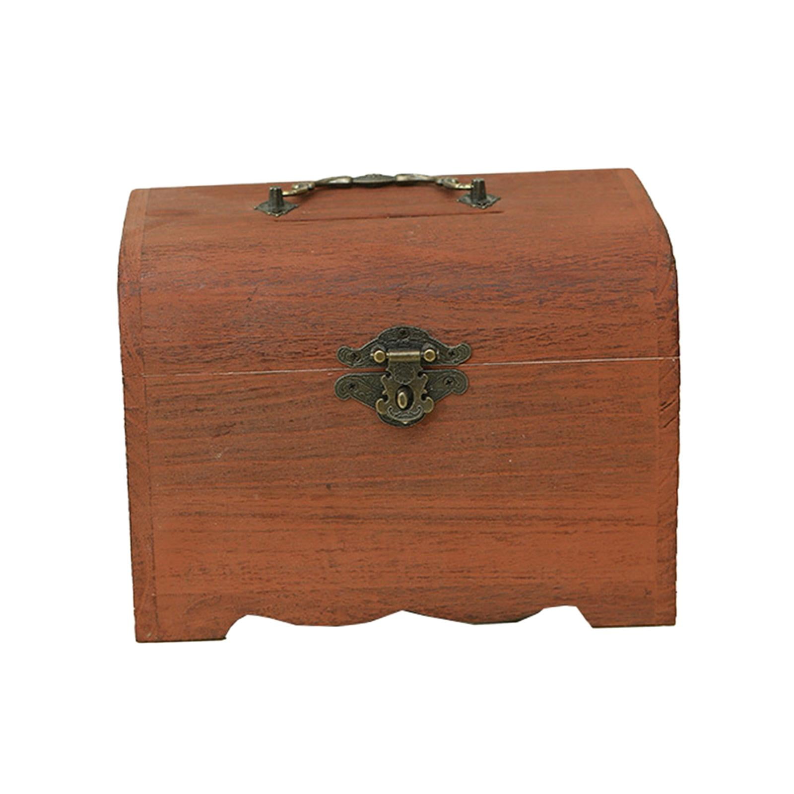 Wooden Piggy Bank Vintage Style Coin Bank Keepsake Souvenir Box Metal ...