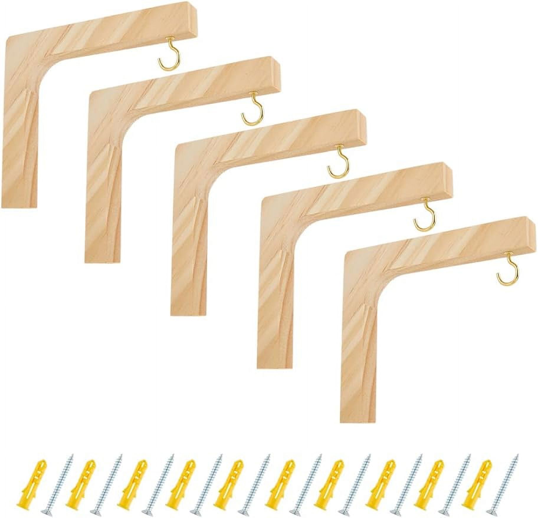 Wooden Plant Hanger Hook Heavy Duty Hanging Plant Bracket Decorative ...