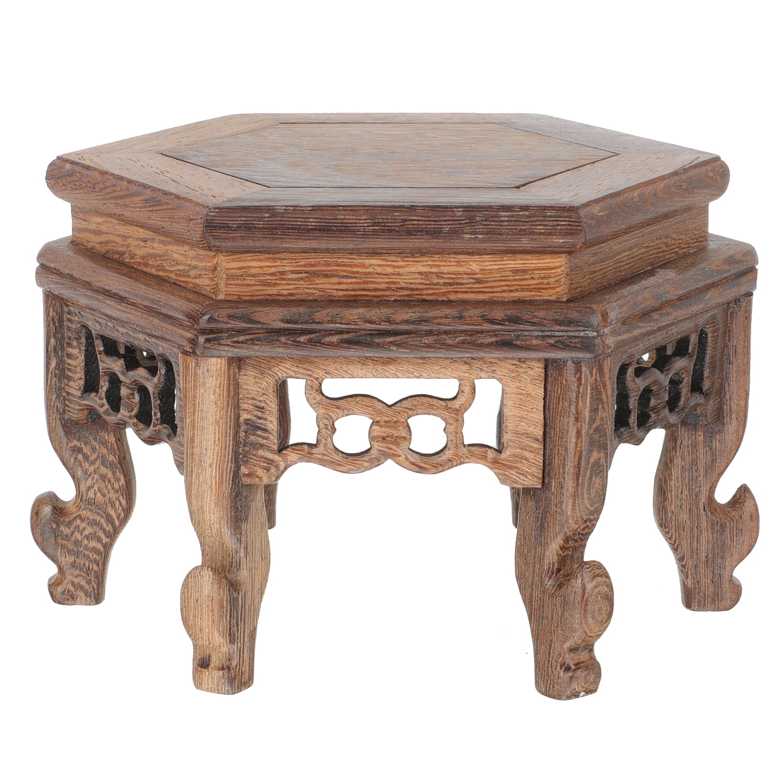 Wooden Plant Pot Plinths Chicken Wing Hexagonal Table Urn Display ...