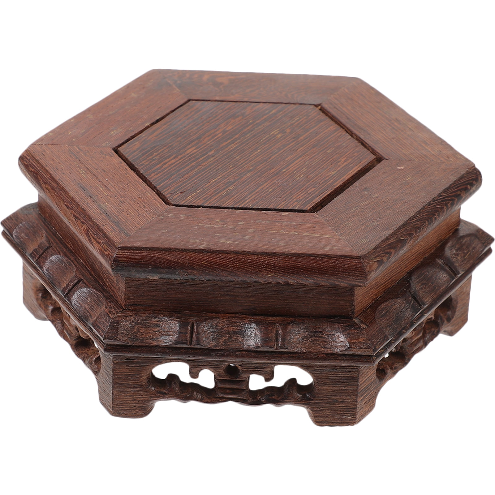 Wooden Plant Stand Potted Bases Display Shelf Rotation Planters ...