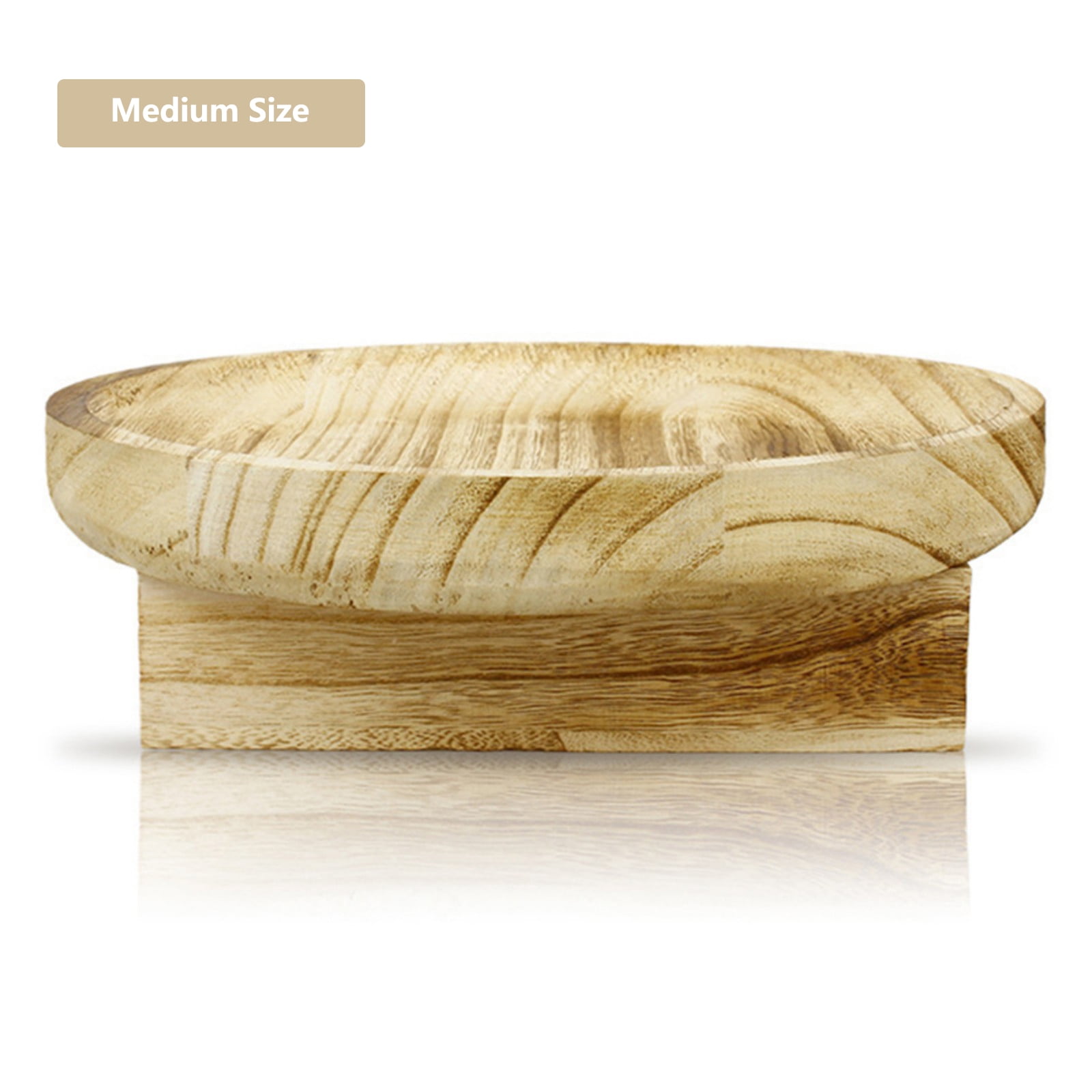 Wooden Plant Stool, Round Decorative Flower Shelf Plant Pot Riser ...