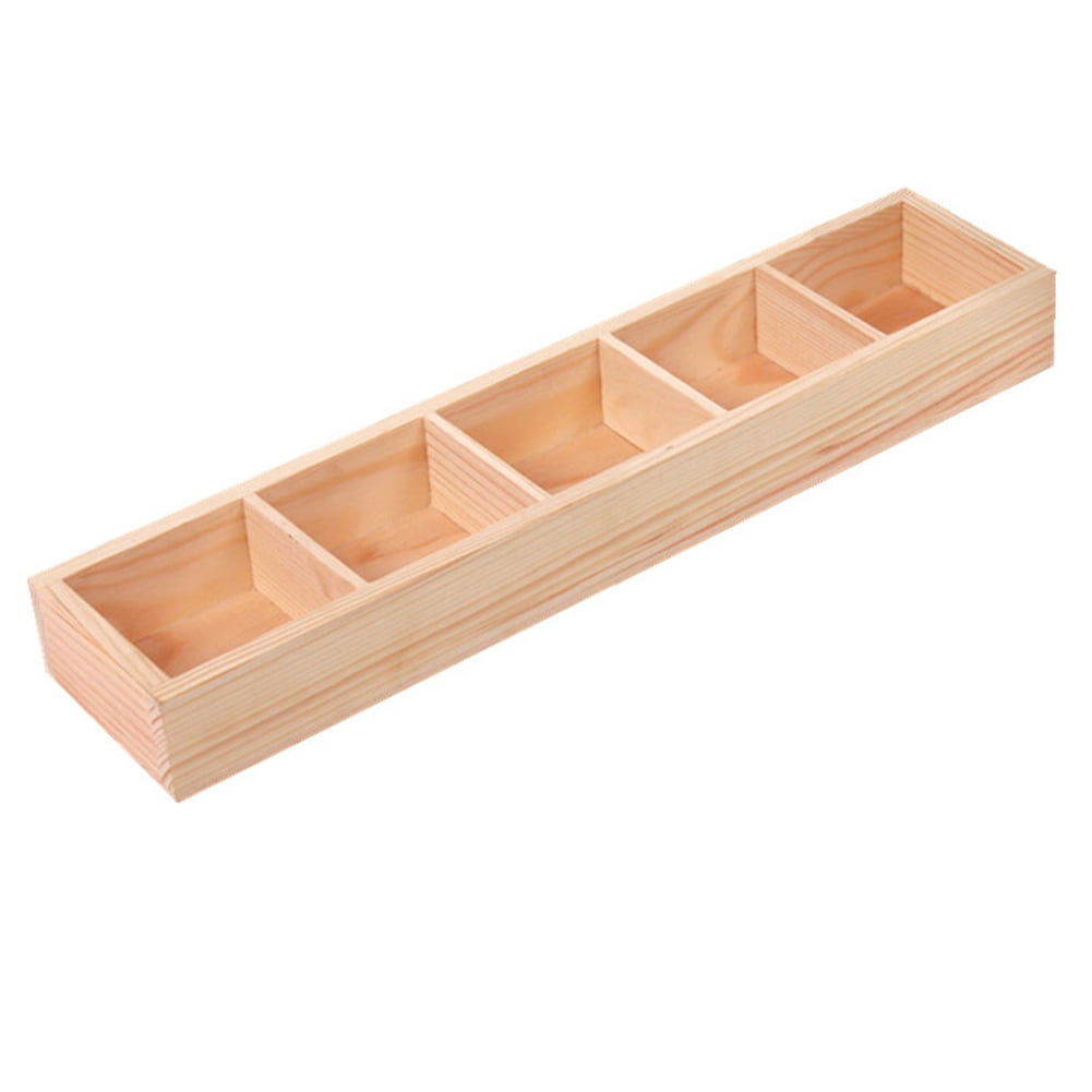 GMMGLT Wooden Long Planter Box with 5 Grids - Walmart.com