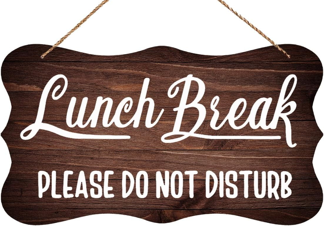 Wooden Plaque Sign Lunch Break Sign Do Not Disturb Wood Sign Office ...