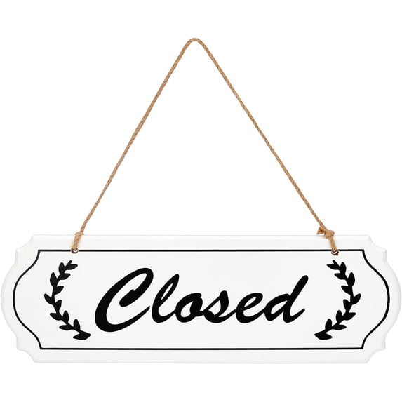 Wooden Plaque Sign Open and Closed Sign Wood Plank Rustic Wall Art ...