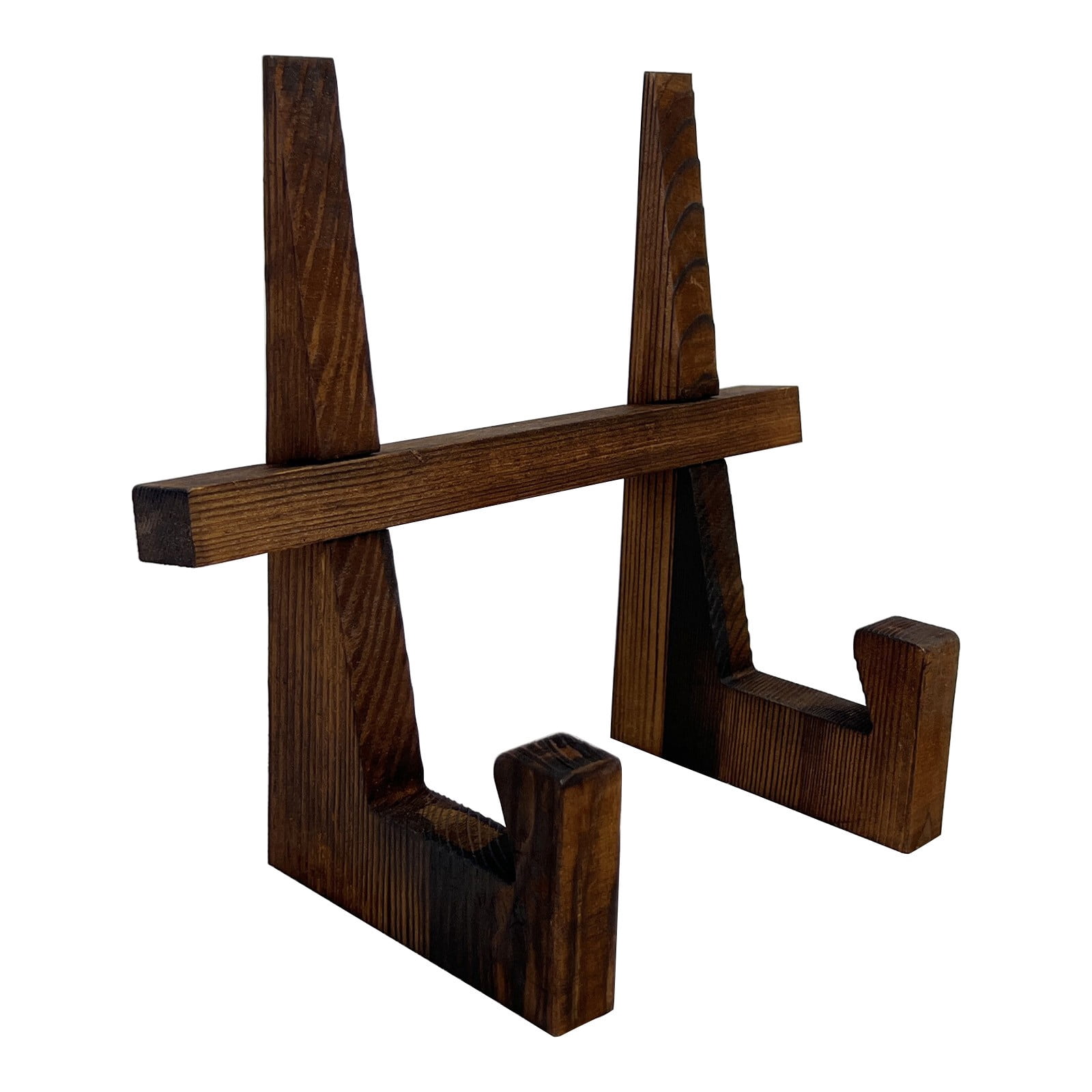 Wooden Plate Stand - Wood Plate Holder Stand for Display, Rustic Wooden ...