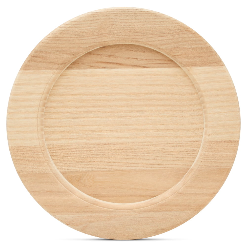 Wooden Plates 7.5 inch, Pack of 2 Charger Plates, Round Charcuterie ...