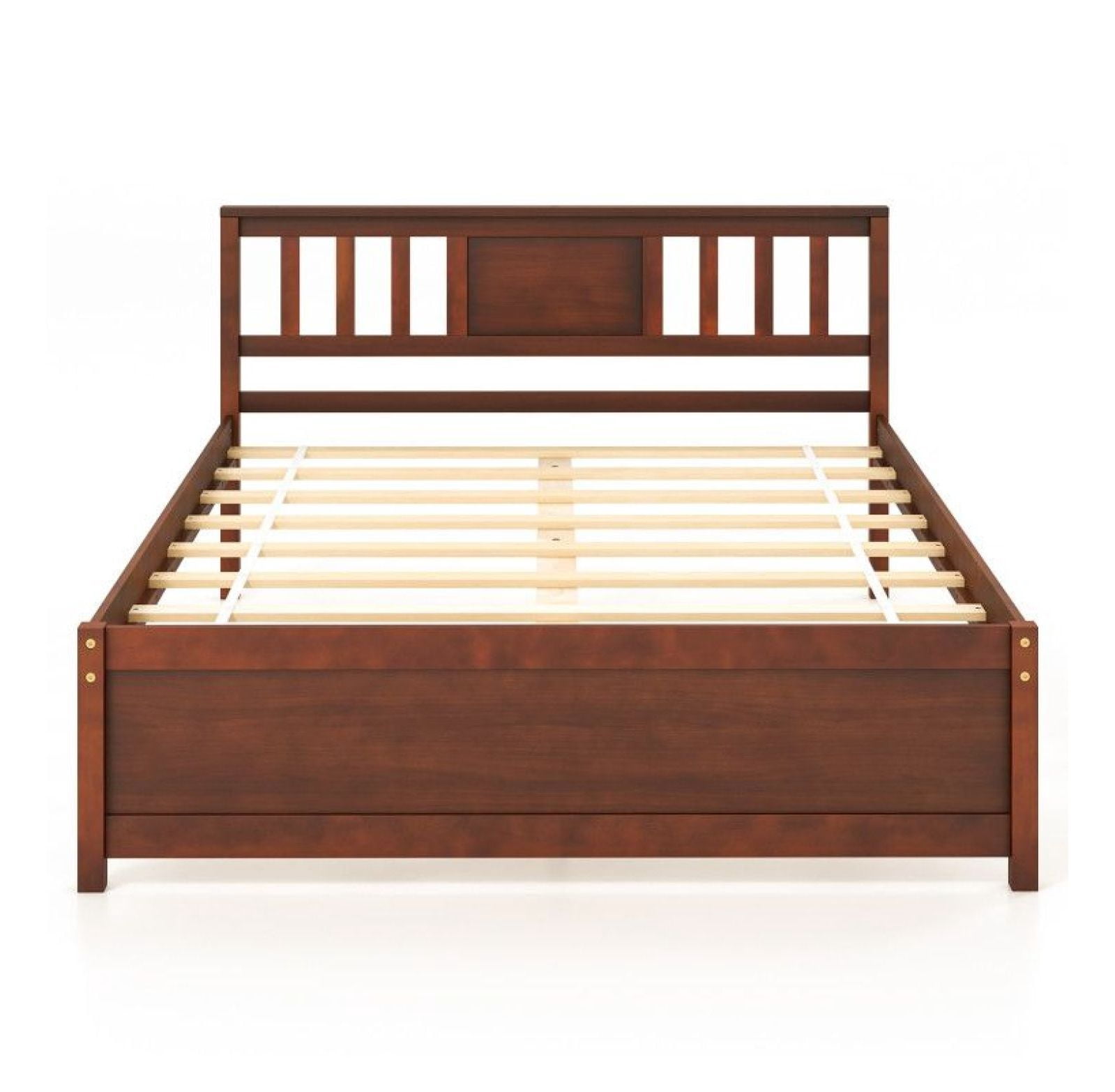 Wooden Platform Bed Frame with Headboard - Twin/Full/Queen Size ...