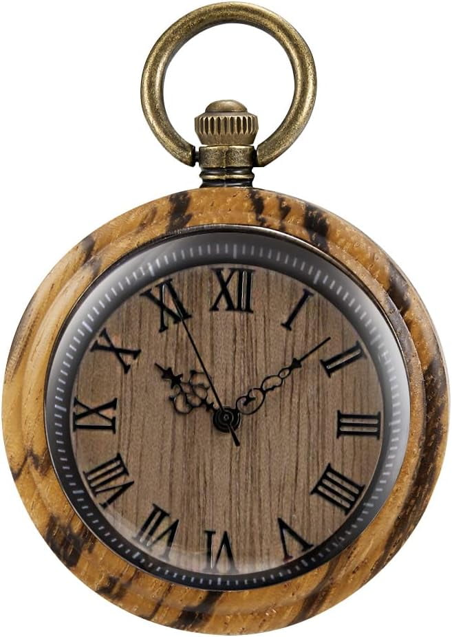 Wooden Pocket Watch,Customized Wooden Pocket Watches for Men Handmade ...