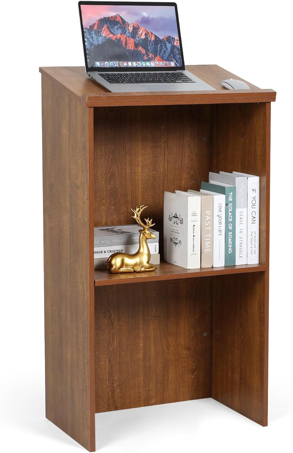 Wooden Podium Stand for Lectern Presentation Church Classroom, Oak ...