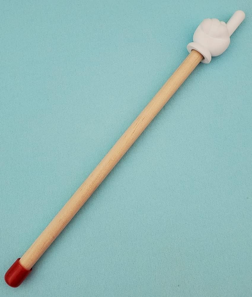 Wooden Pointer, AA-700HD24-24" Made in USA w/2 INCH Rubber Hand & red ...