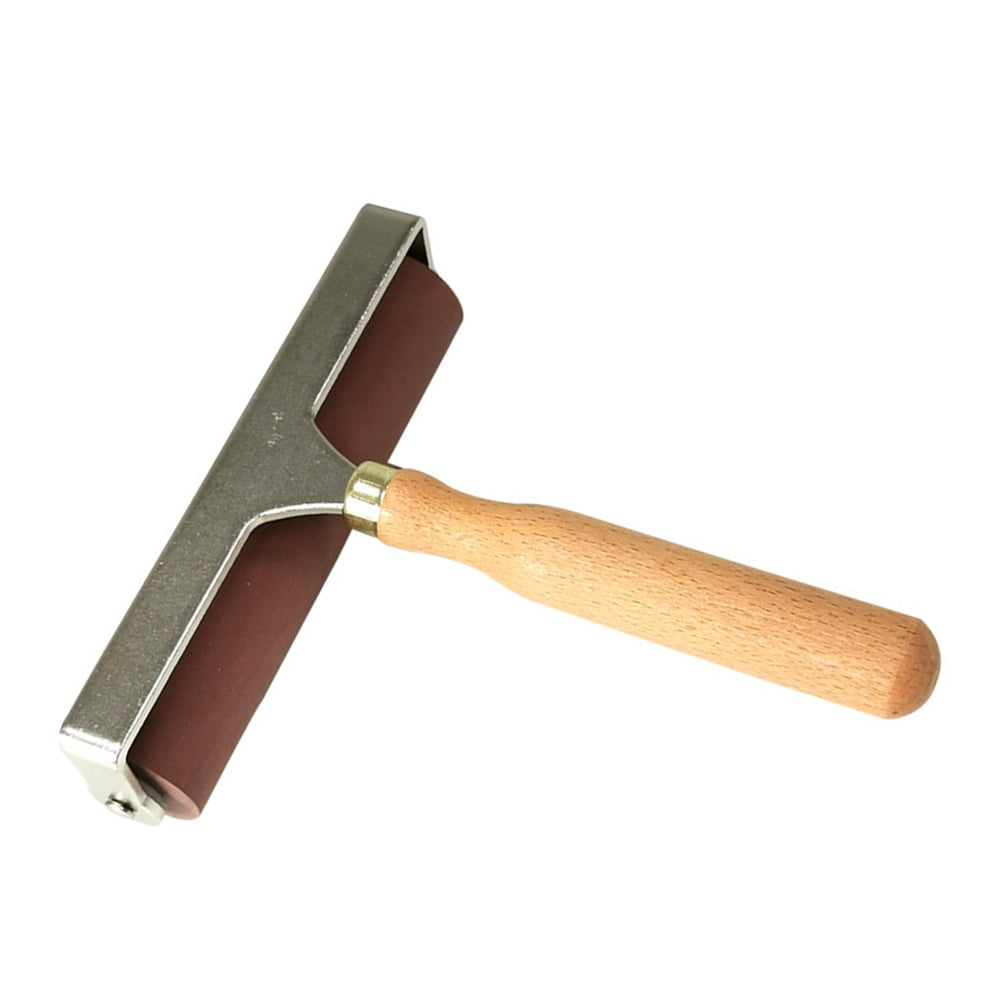 Wooden Pole Rubber Roller Ink Applicator Printmaking Stamping Art ...